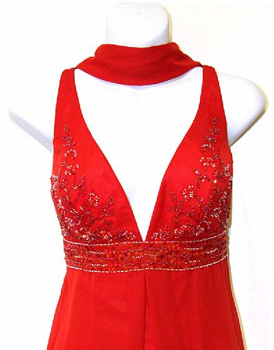 Empire Cut Red Prom Dress c27769